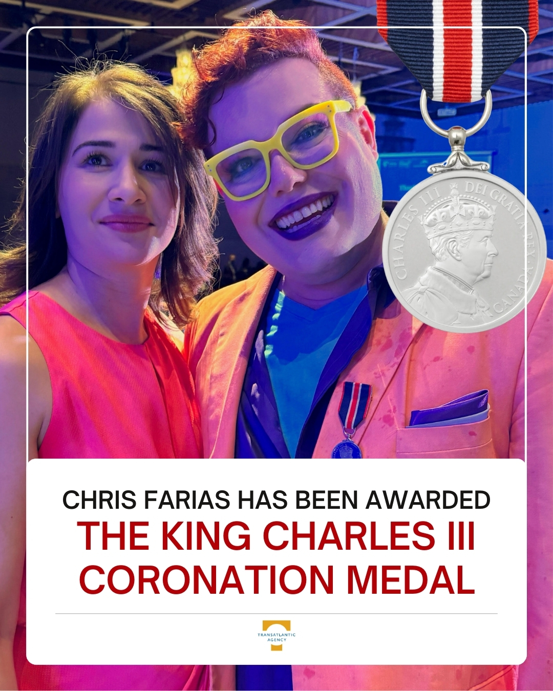 Chris Farias has been awarded the King Charles III Coronation Medal ...